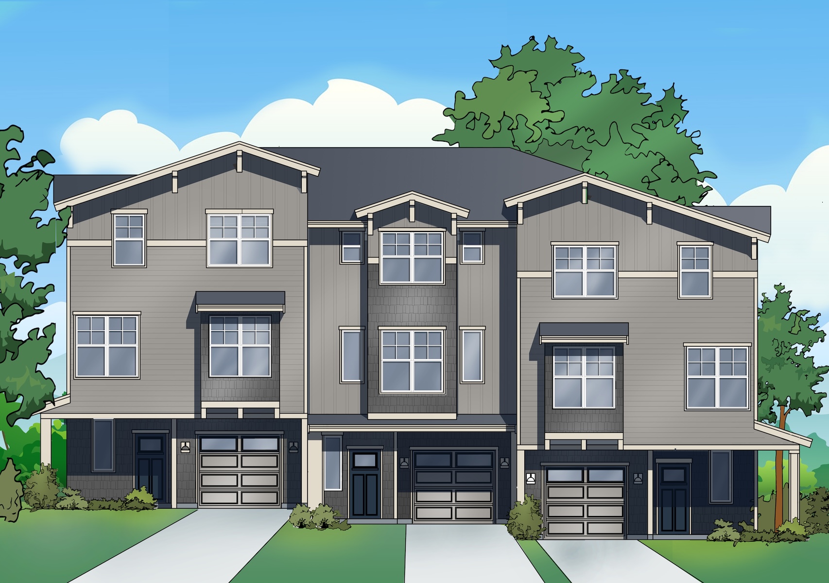 Triplex B Floor Plan 3 | John Day Homes